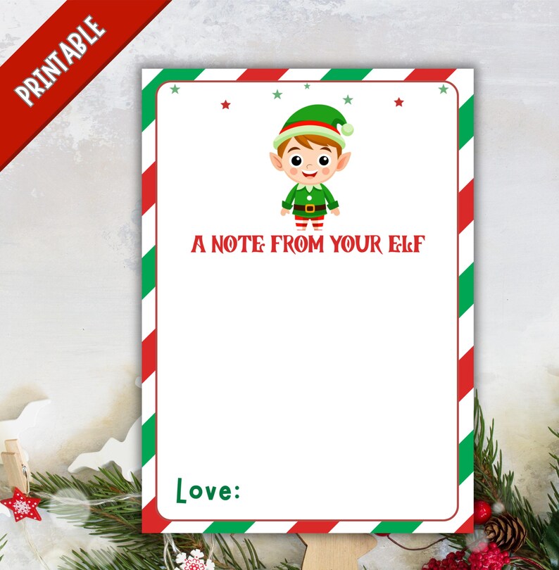 Bestseller Elf Notes Printable Elf Cards ,blank Elf Messages From Your ...