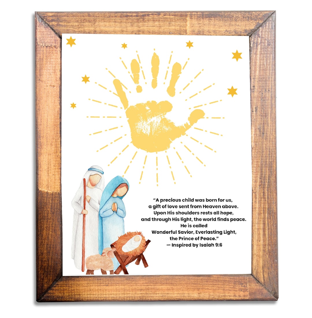 Nativity Handprint Craft: Christian Christmas Keepsake (instant ...