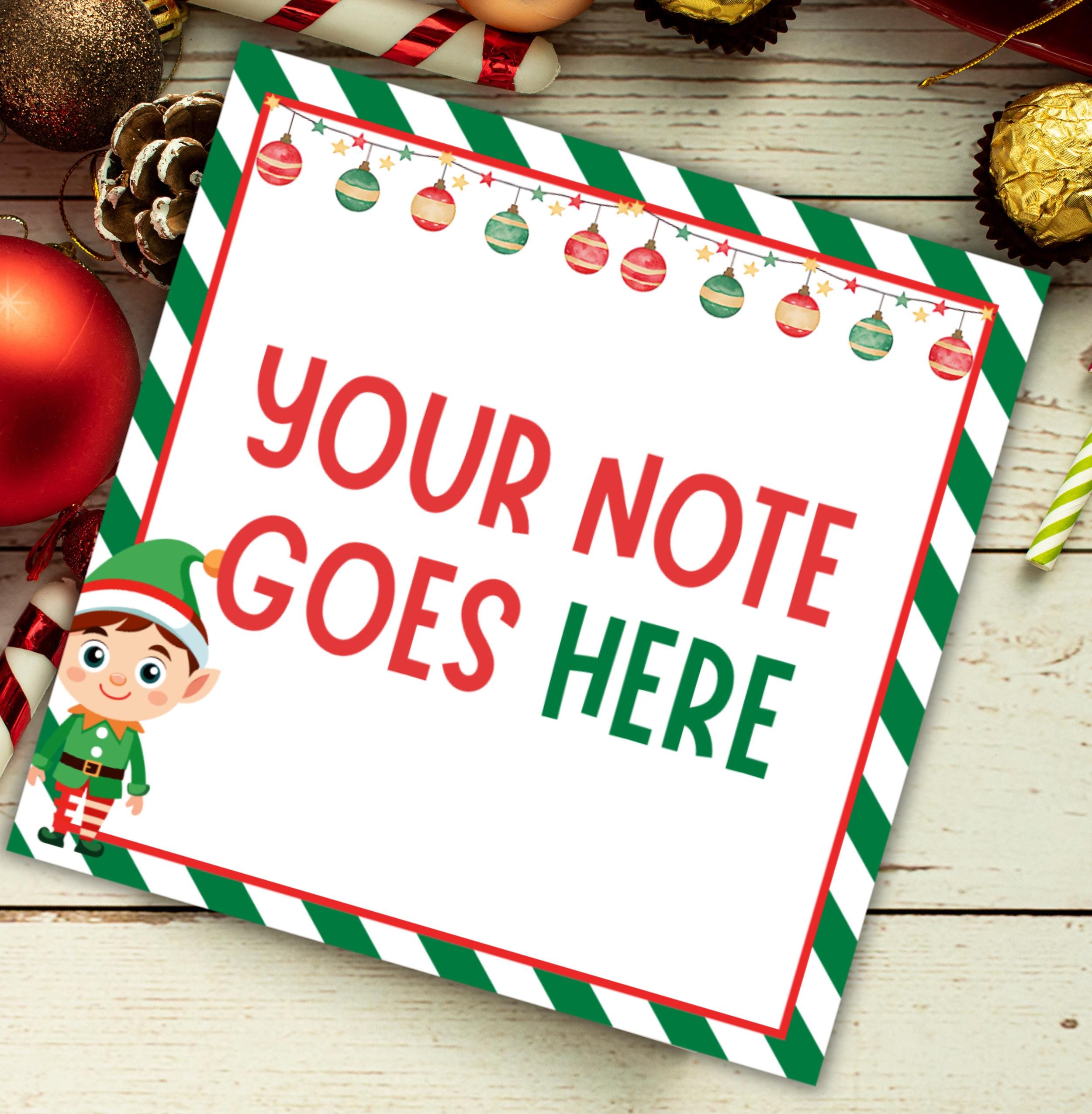 Editable Bestseller Elf Notes Printable Elf Cards ,blank Elf Messages ...
