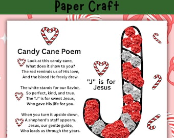 Candy Cane Tissue Paper Art, Christmas Torn Paper Craft for Kids ...