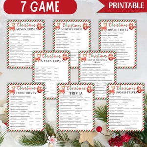 Christmas Trivia Game Bundle: Holiday Printable Quiz (instant Download ...