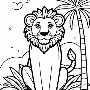 30 Cute Jungle Animals Coloring Pages for Kids – Printable Cartoon ...