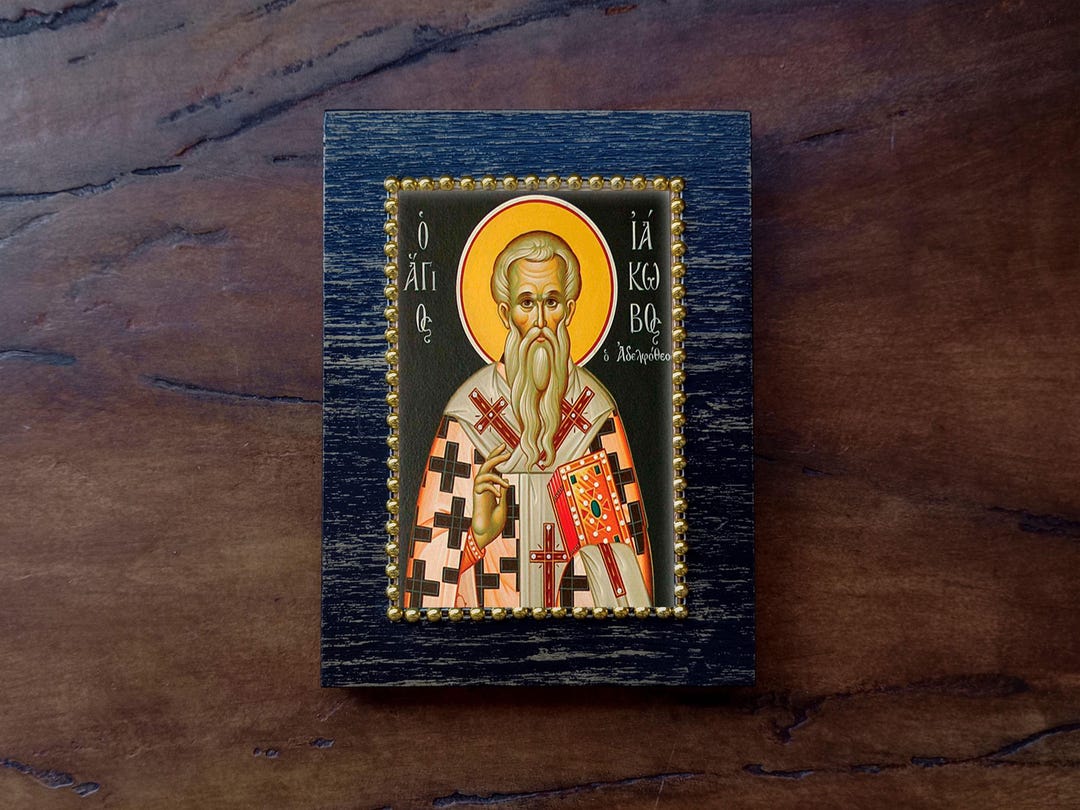 Handcrafted Saint James the Greater Wooden Icon, Catholic Religious Art ...