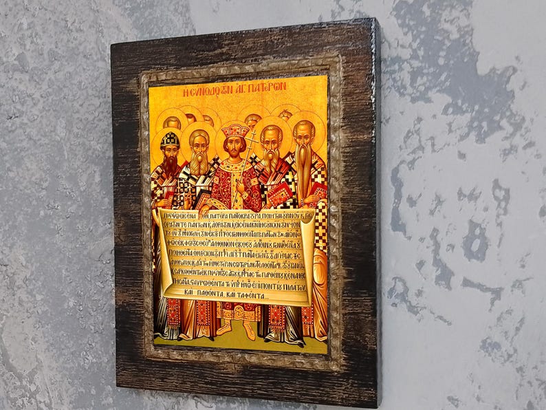 Nicene Creed Byzantine Icon Handmade Orthodox Catholic Wooden Symbol of ...