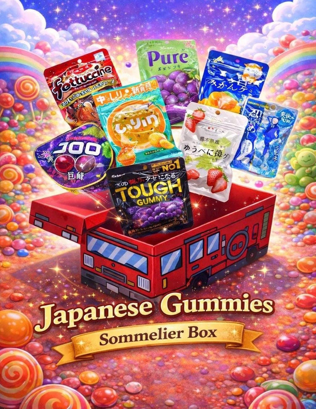 Japanese Snack Gummy Candy Sommelier Half Box – Japanese Snack - Easter ...