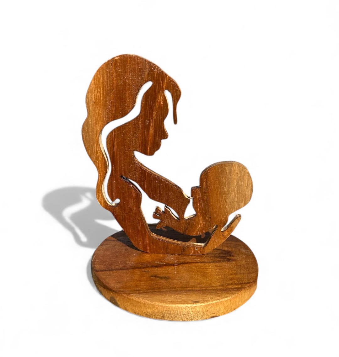 Mother & Child Wood Carving | Handmade Mom Gift for Home Decor - Etsy
