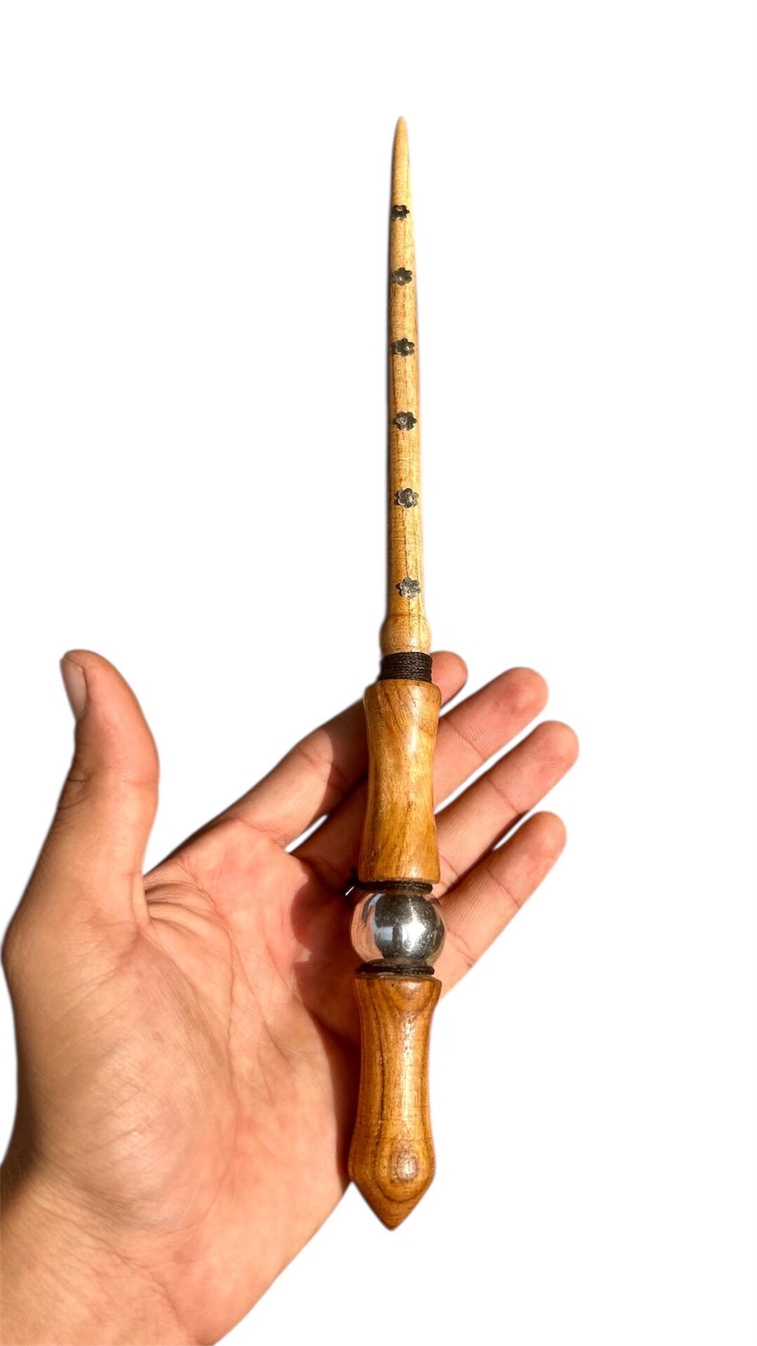 Handmade Wood Magic Wand With Silver Orb | Cosplay Prop - Etsy