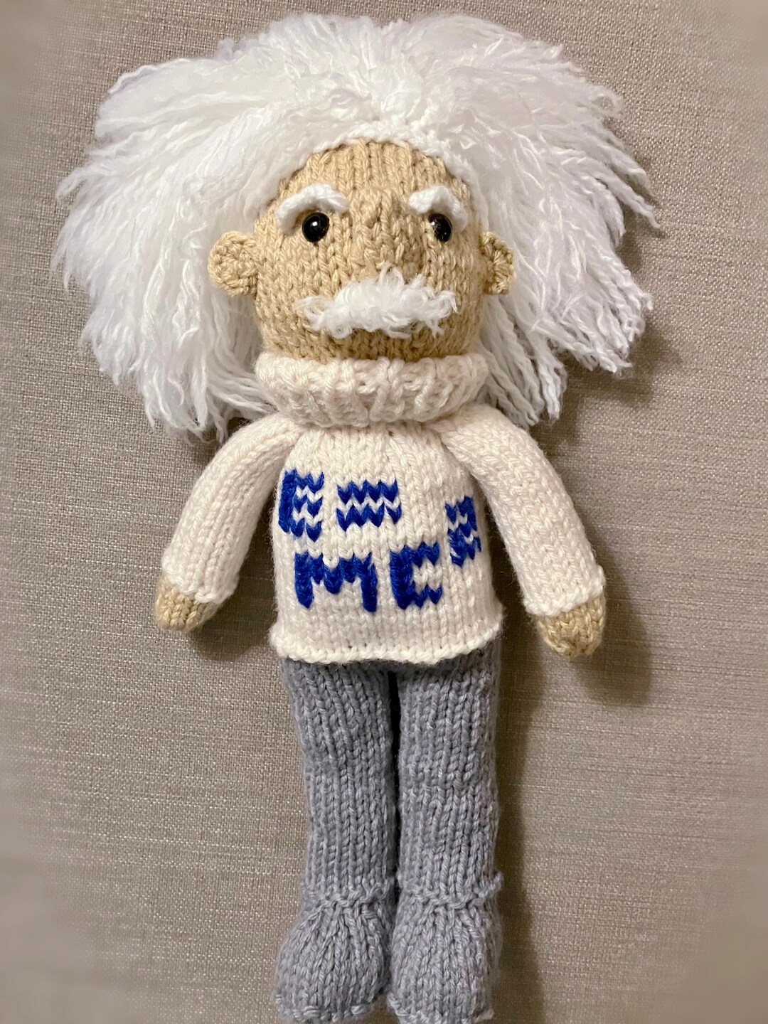 Knitted Einstein Doll Pattern (L) – Scientist Study Buddy (PDF) - Etsy