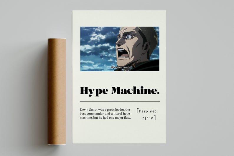 Anime Hype Machine Poster | Definition Poster Minimalist Anime Poster ...