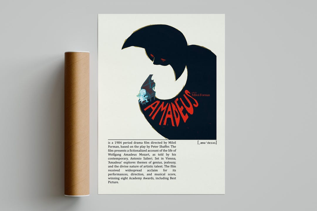 Amadeus Poster | Miloš Forman | Minimalist Movie Poster | Vintage Retro ...
