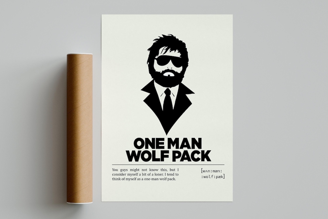The Hangover One Man Wolf Pack Poster | Movie Poster | Minimalist Movie ...
