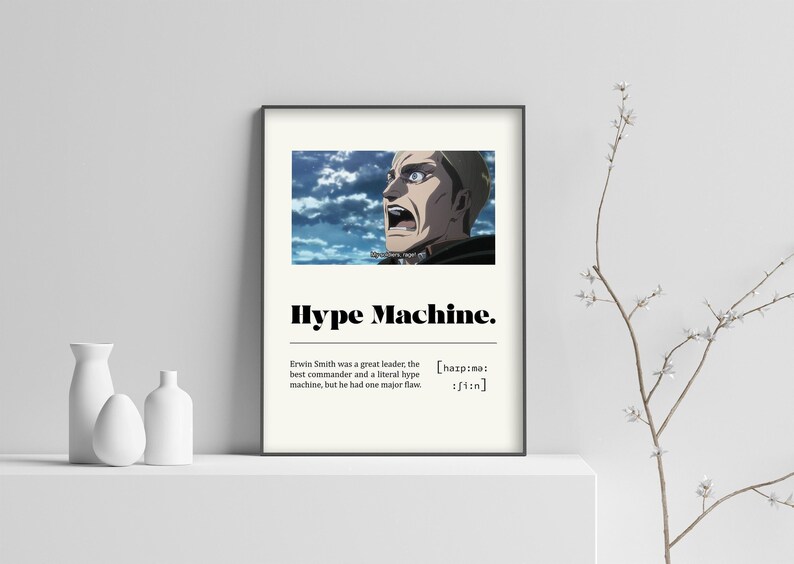 Anime Hype Machine Poster | Definition Poster Minimalist Anime Poster ...