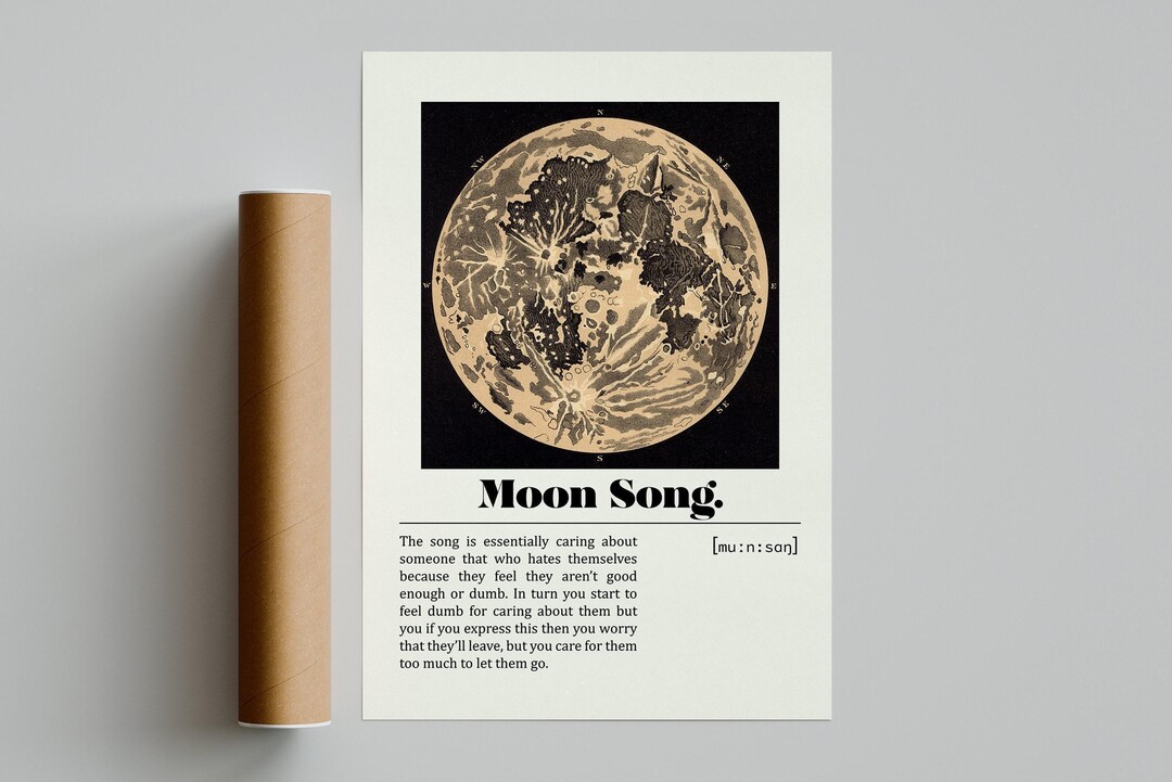 Phoebe Bridgers Moon Song Poster | Minimalist Music Poster | Vintage ...