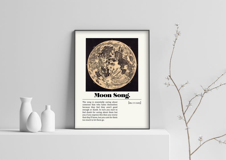 Phoebe Bridgers Moon Song Poster | Minimalist Music Poster | Vintage ...