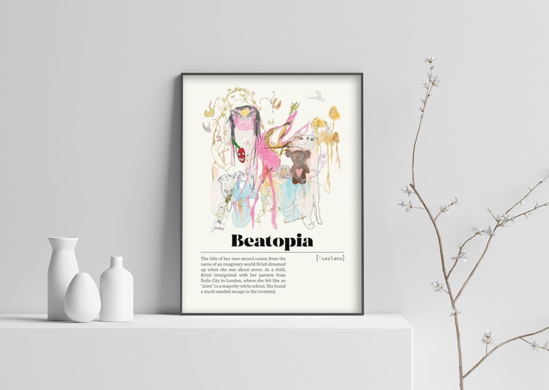 Beabadoobee Beatopia Poster | Minimalist Music Poster | Vintage Retro ...