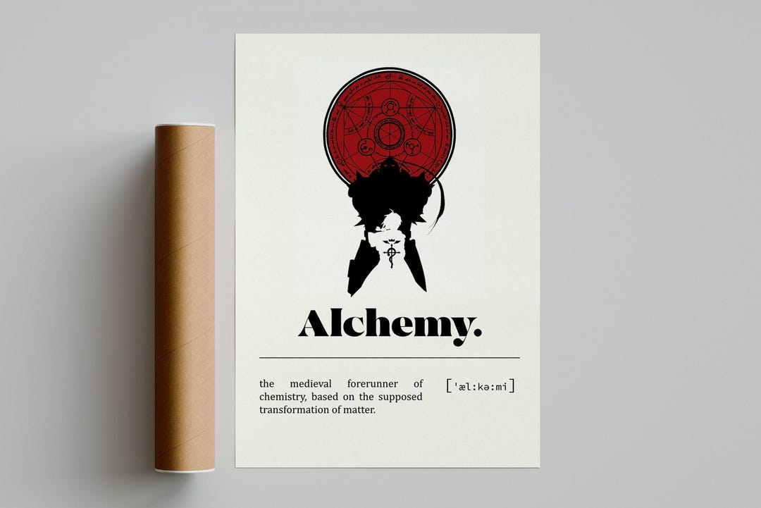 Anime Alchemy Poster | Definition Minimalist Anime Poster | Vintage ...