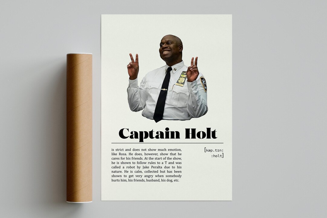 Brooklyn 99 Captain Holt Poster Minimalist TV Show Poster | Vintage ...