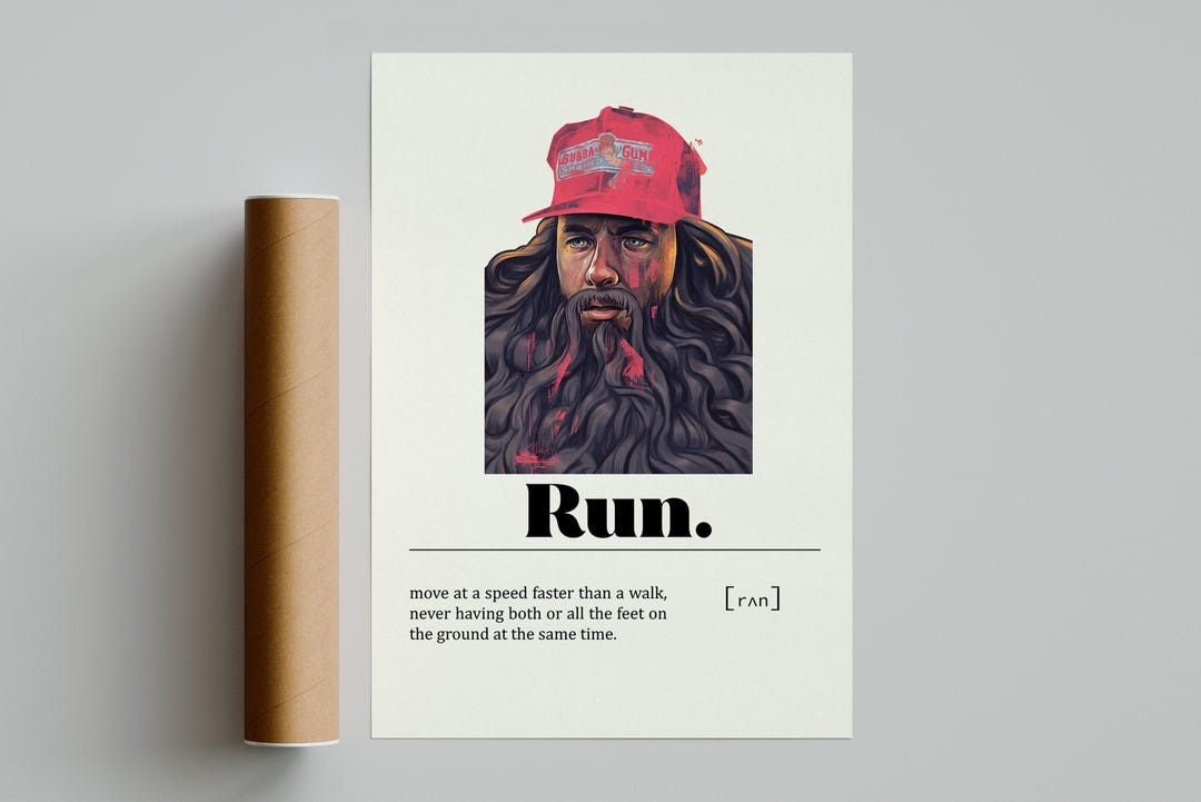 Forrest Gump Run Poster | Movie Poster | Minimalist Movie Poster ...