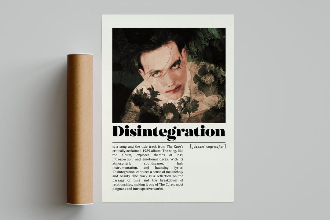 The Cure Posters | Disintegration Poster | Album Cover Poster ...