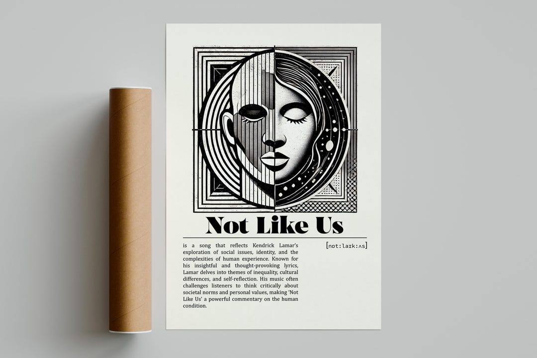 Kendrick Lamar Not Like Us Poster | Minimalist Music Poster | Vintage ...
