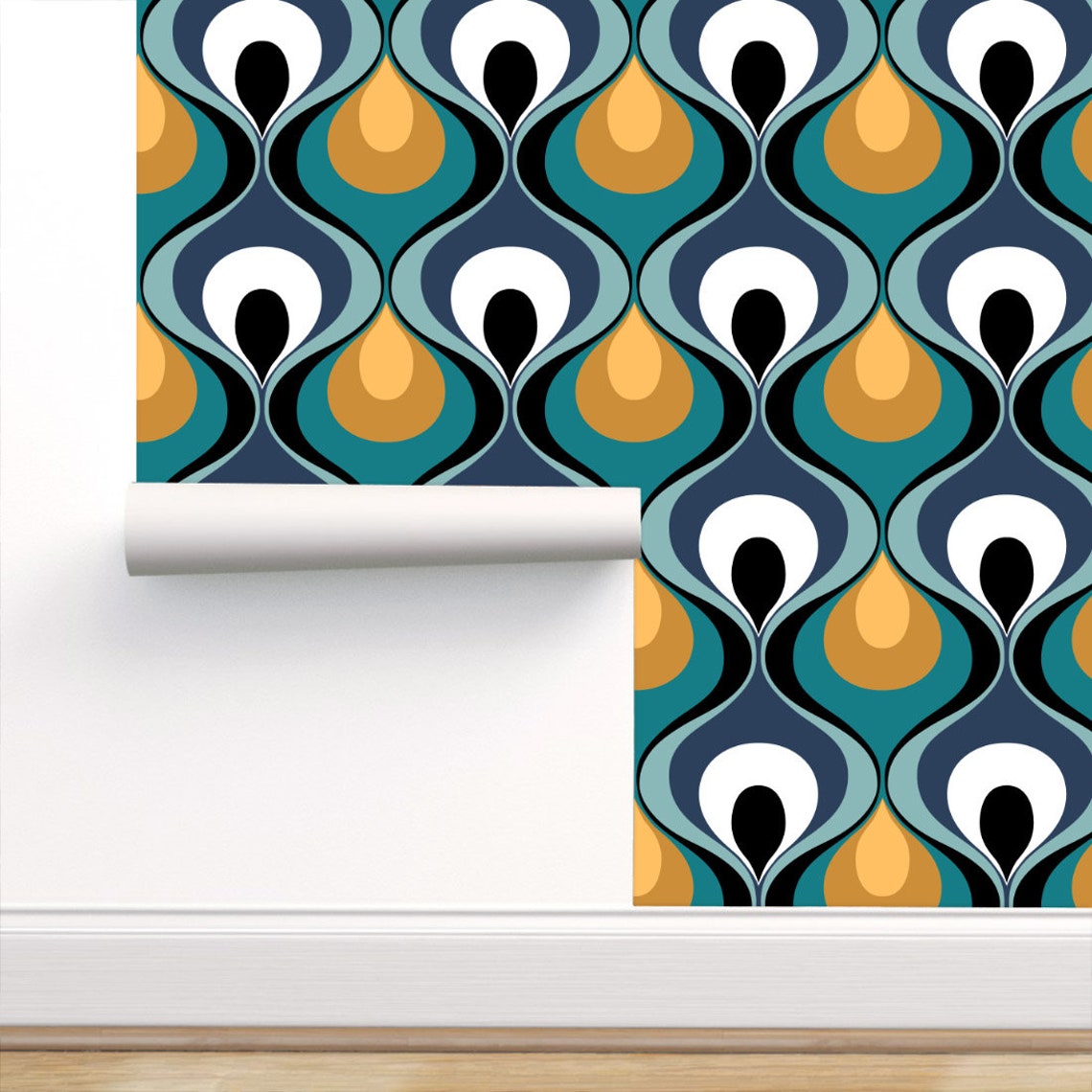 Retro Mood Wallpaper REMOVABLE Peel and Stick Self Adhesive - Etsy