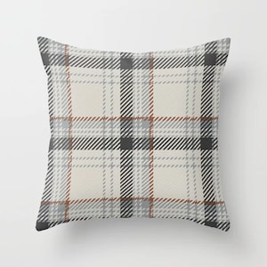 Grey Rust Brown Throw Pillow Mix and Match Indoor Outdoor Cushion Cover ...