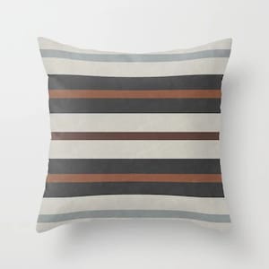 Grey Rust Brown Throw Pillow Mix and Match Indoor Outdoor Cushion Cover ...