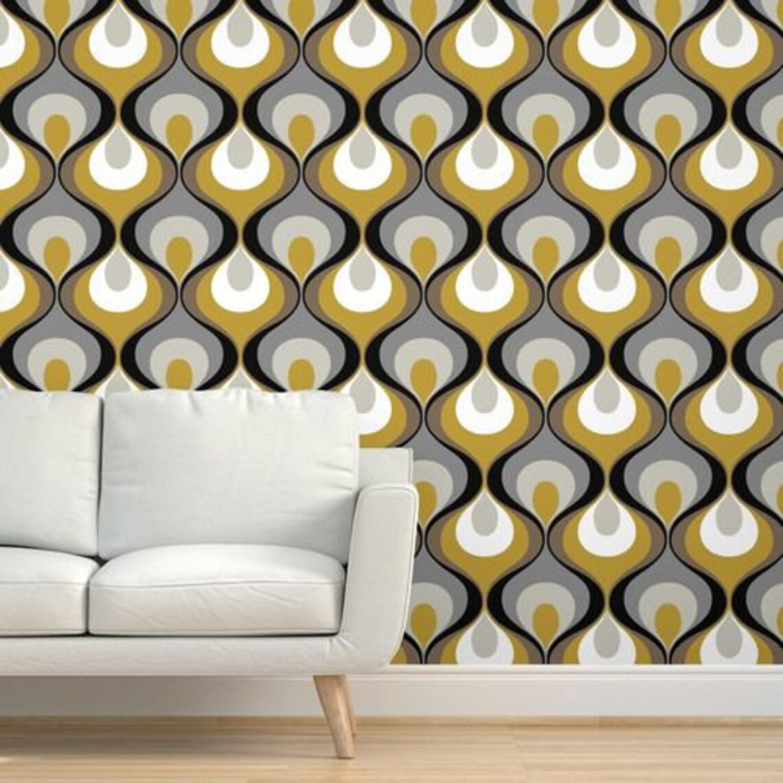 Retro Mood Wallpaper REMOVABLE Peel and Stick Self Adhesive - Etsy
