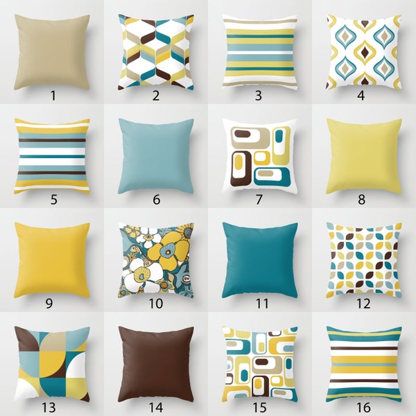 Teal Yellow Gray - Etsy