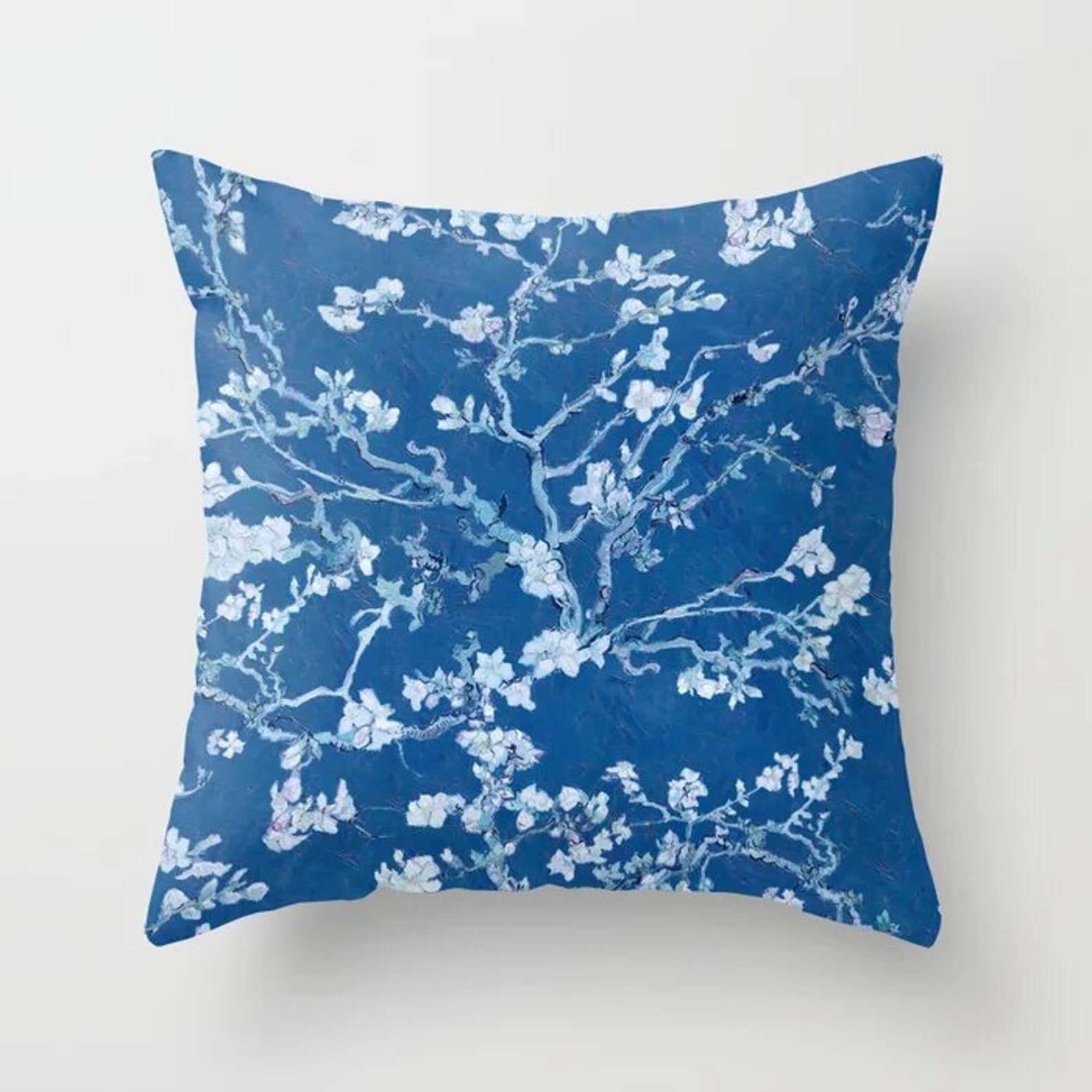 Classic Blue White Throw Pillow Mix and Match Indoor Outdoor Cushion ...