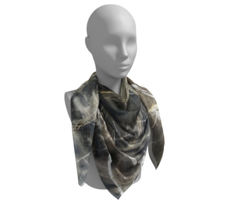 Grey Marble Scarf Square or Long 6 Sizes Rectangle Shawl 100% - Etsy