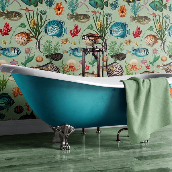 Fish Wallpaper - Etsy