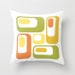Orange Green Yellow White Throw Pillow Mix and Match Indoor Outdoor ...