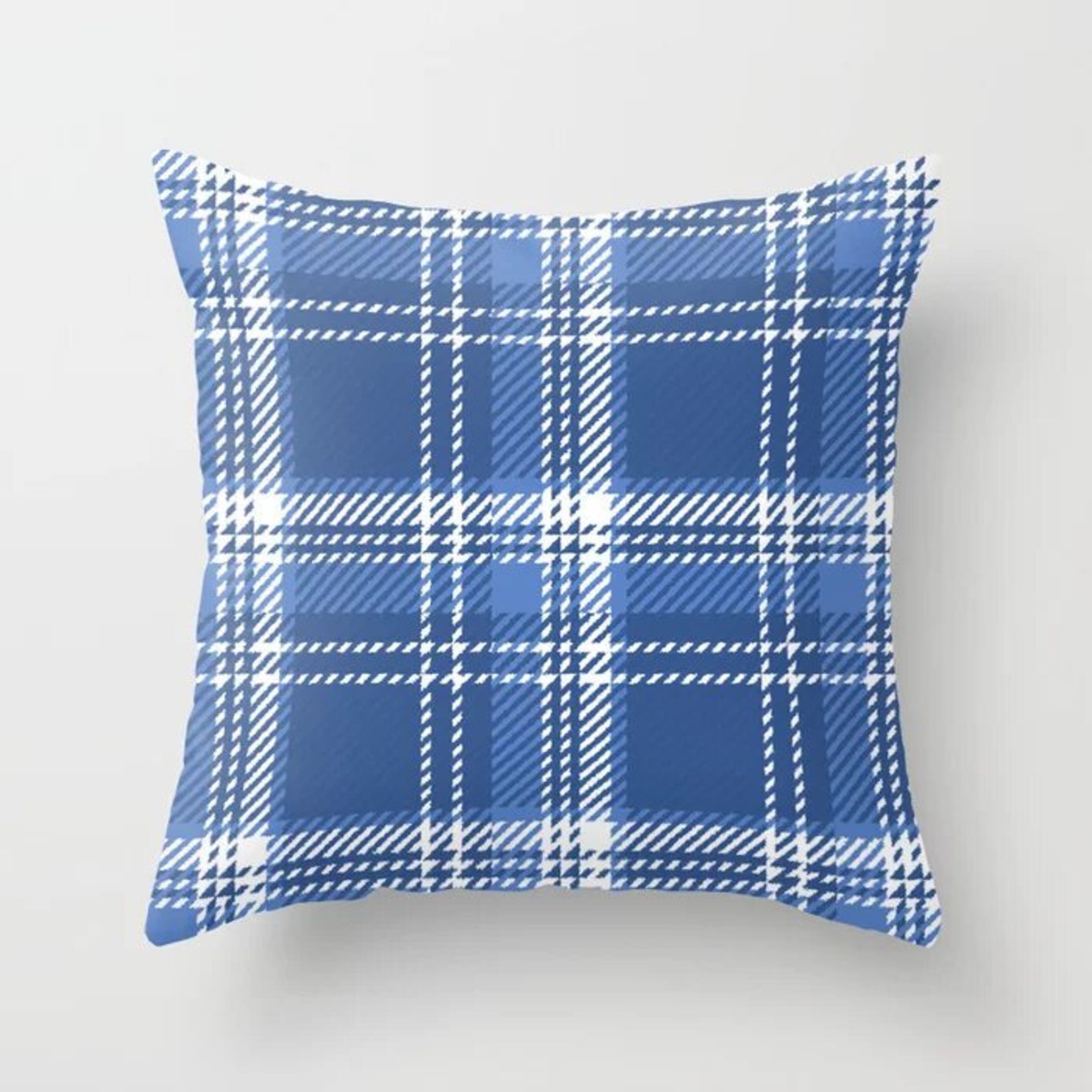 Classic Blue White Throw Pillow Mix and Match Indoor Outdoor Cushion ...