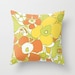 Orange Green Yellow White Throw Pillow Mix and Match Indoor Outdoor ...