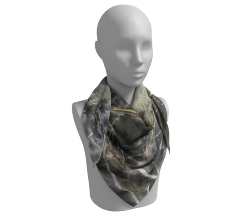 Grey Marble Scarf Square or Long 6 Sizes Rectangle Shawl 100% - Etsy