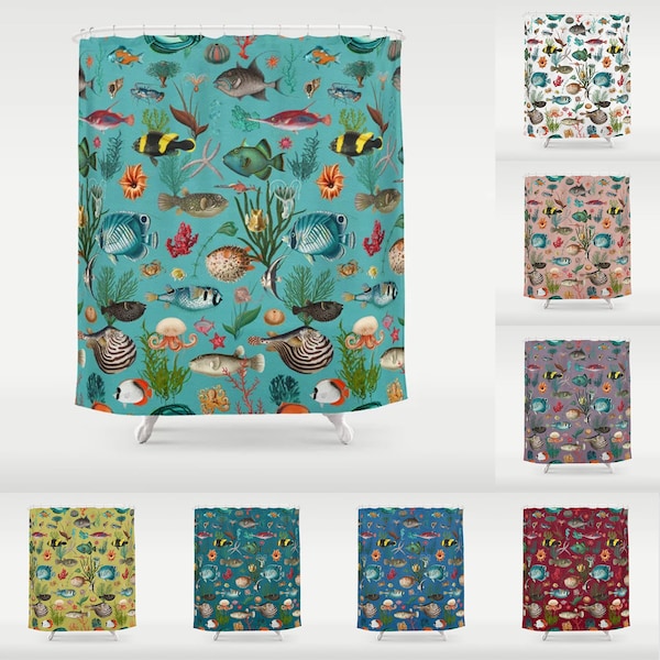 Fish Shower Curtain - Etsy