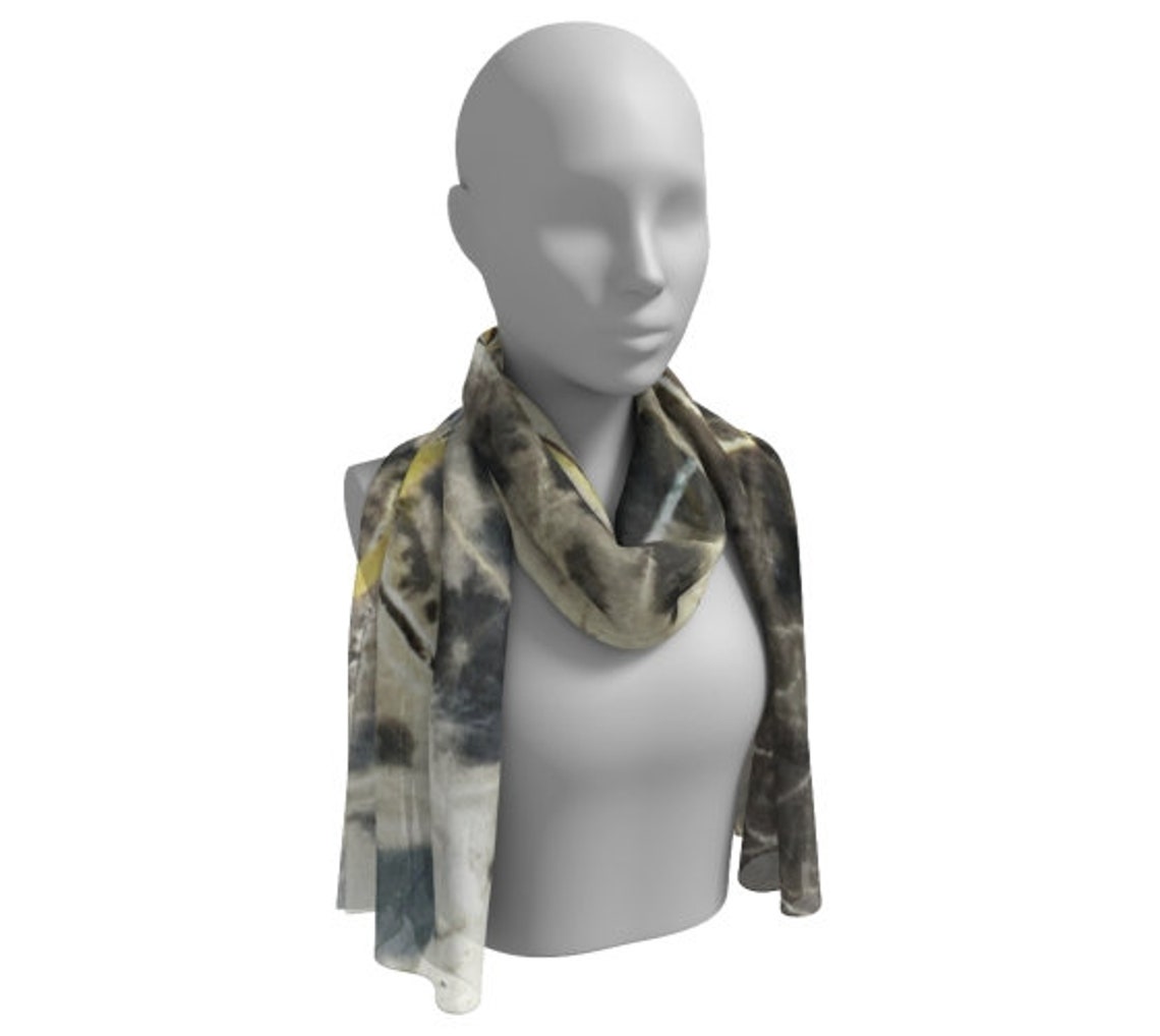 Grey Marble Scarf Square or Long 6 Sizes Rectangle Shawl 100% | Etsy