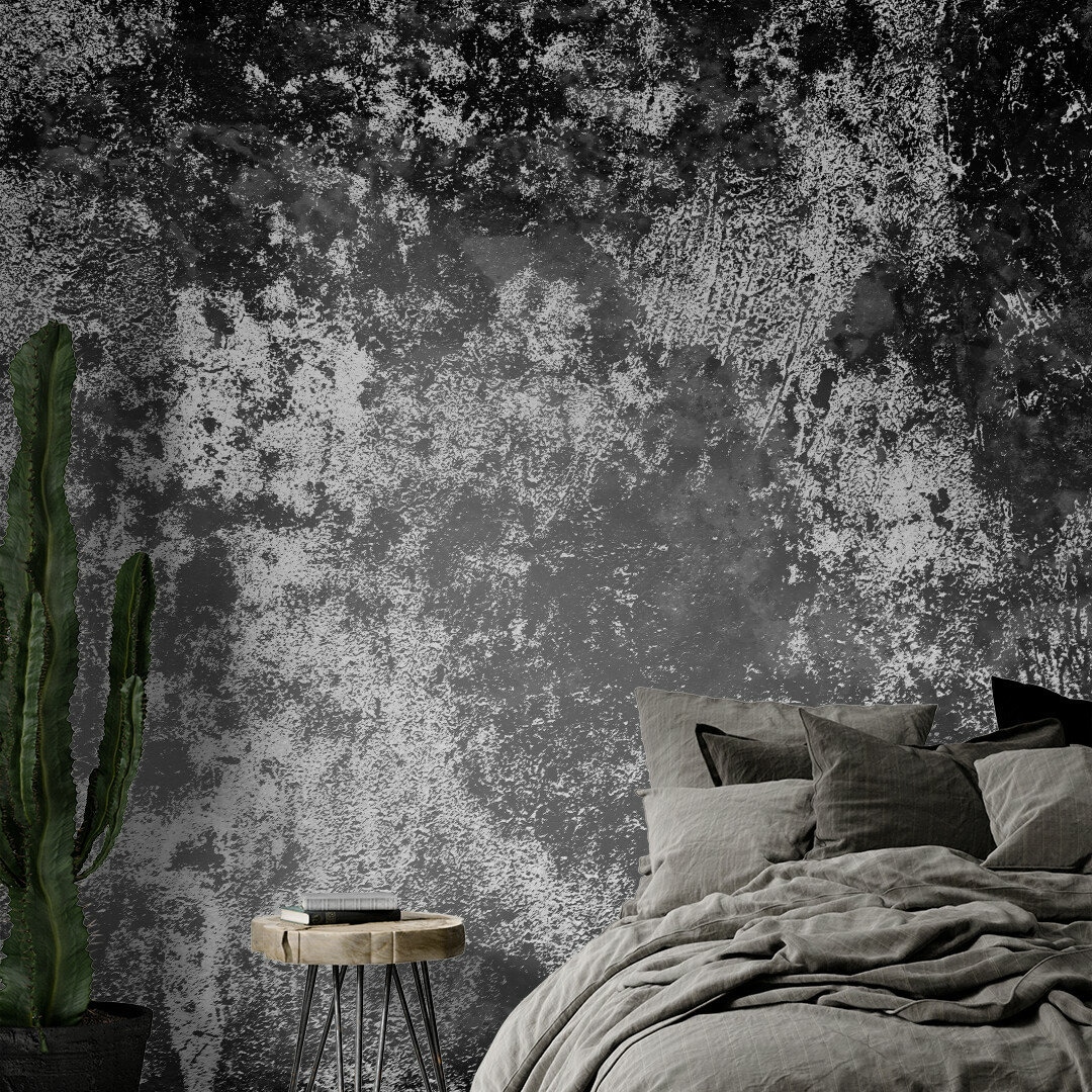 Concrete Texture Wall Mural Grey Black CUSTOM SIZE Peel and Stick Self Adhesive Prepasted Repositionable Bathroom Neutral Chrcoal Graphite Etsy UK