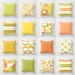 Orange Green Yellow White Throw Pillow Mix and Match Indoor Outdoor ...