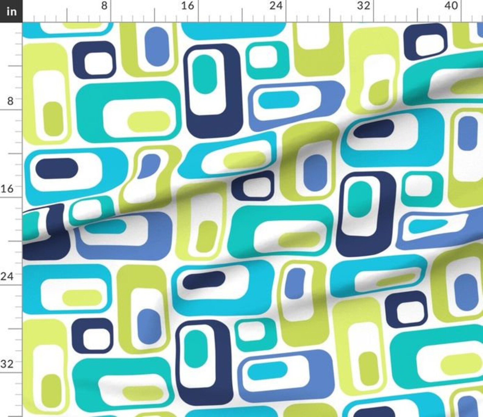 Retro Mod Home Decor or Upholstery Fabrics Linen Cotton Canvas - Etsy