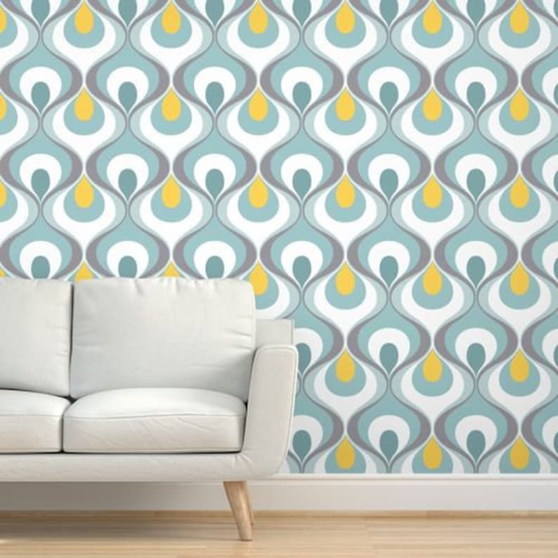 Retro Mood Wallpaper REMOVABLE Peel and Stick Self Adhesive | Etsy