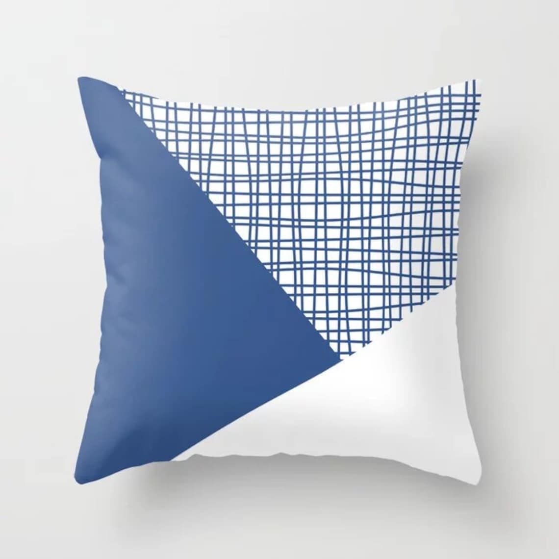 Classic Blue White Throw Pillow Mix and Match Indoor Outdoor Cushion ...