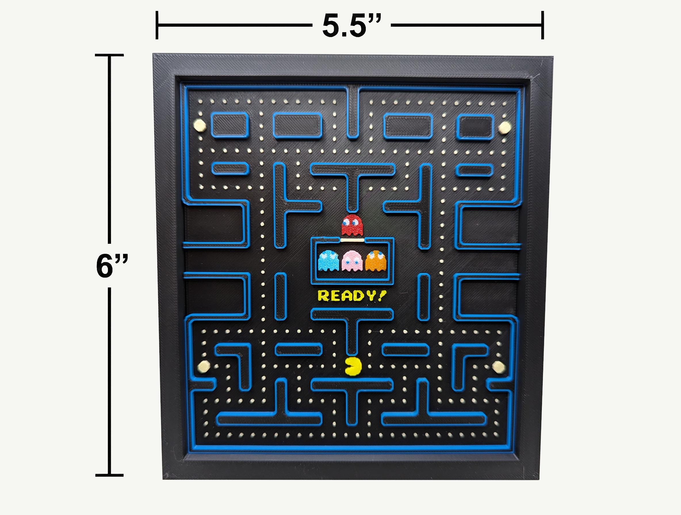 Retro Pac-man 3D Framed Wall Art, Gamer Decor - Etsy