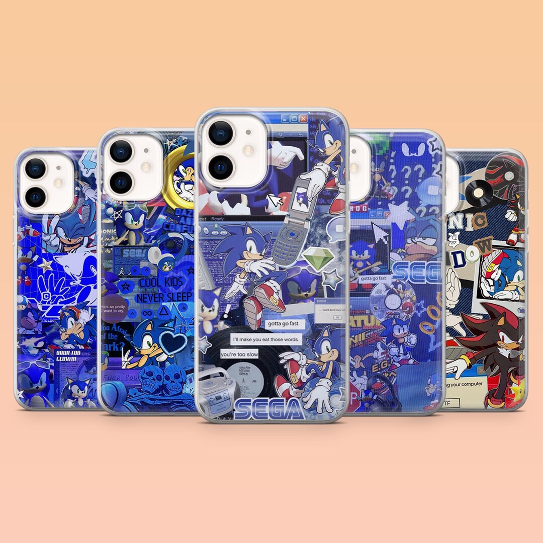 Sonic Phone Case Hedgehog SEGA Collage Cover for iPhone 17pro, 16, 15 ...