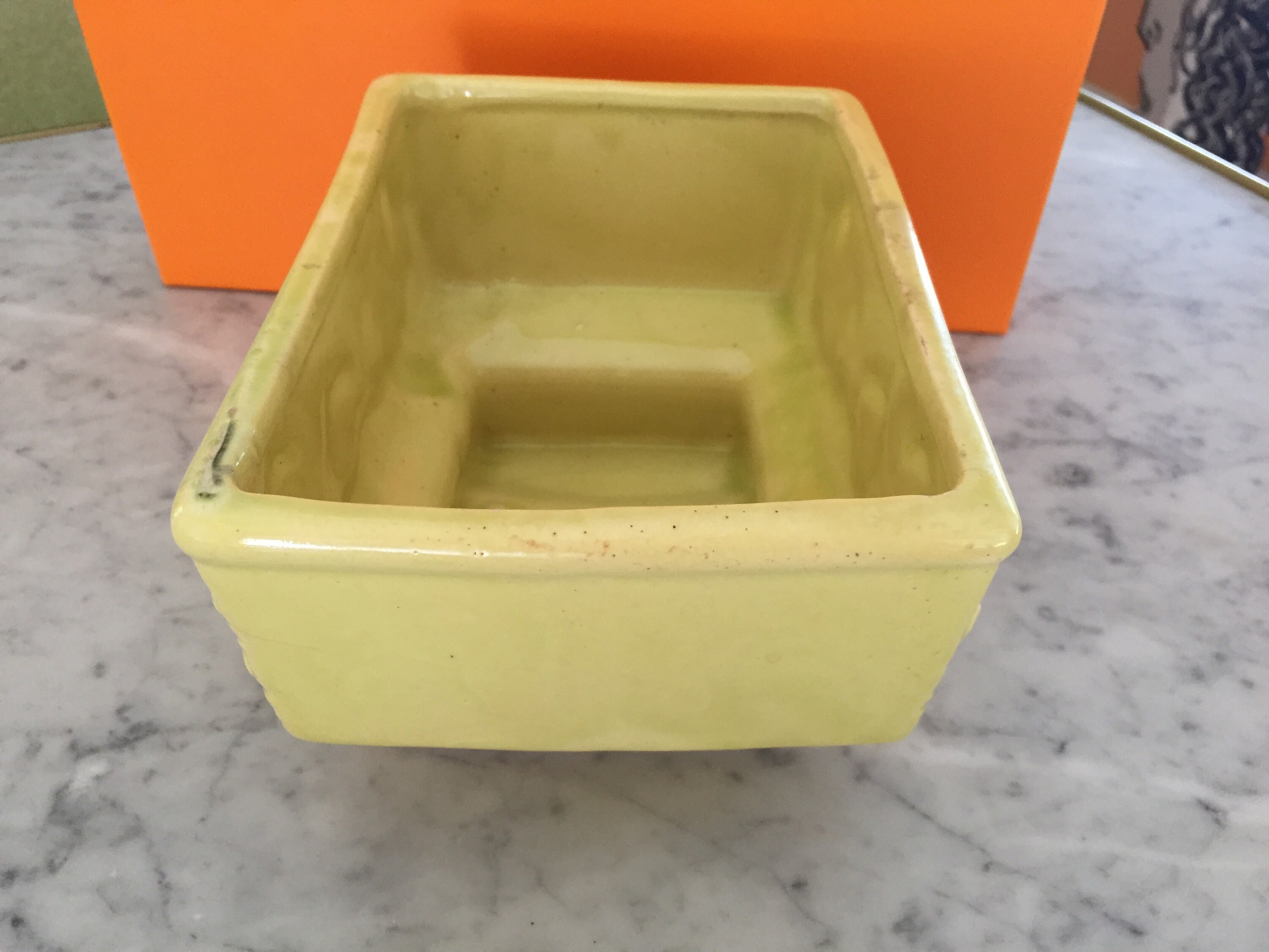 Large Vintage Planter Rectangular Planter Footed Planter - Etsy