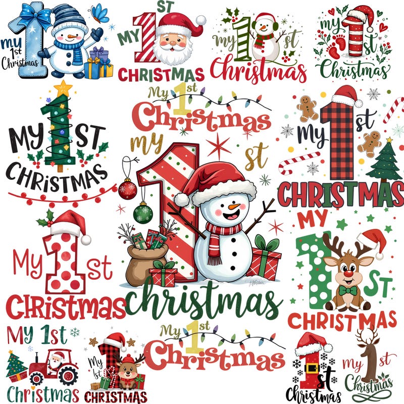 First Christmas Onsie Png - Etsy