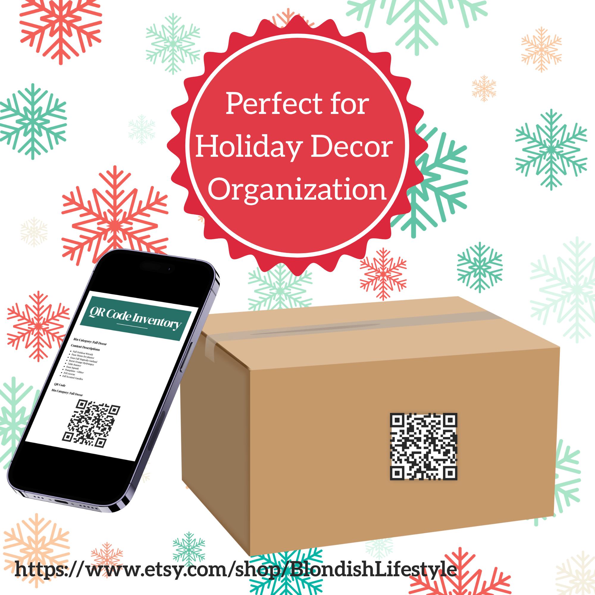 DIY Smart QR Code Storage Bin Label Instant Digital Download Template ...