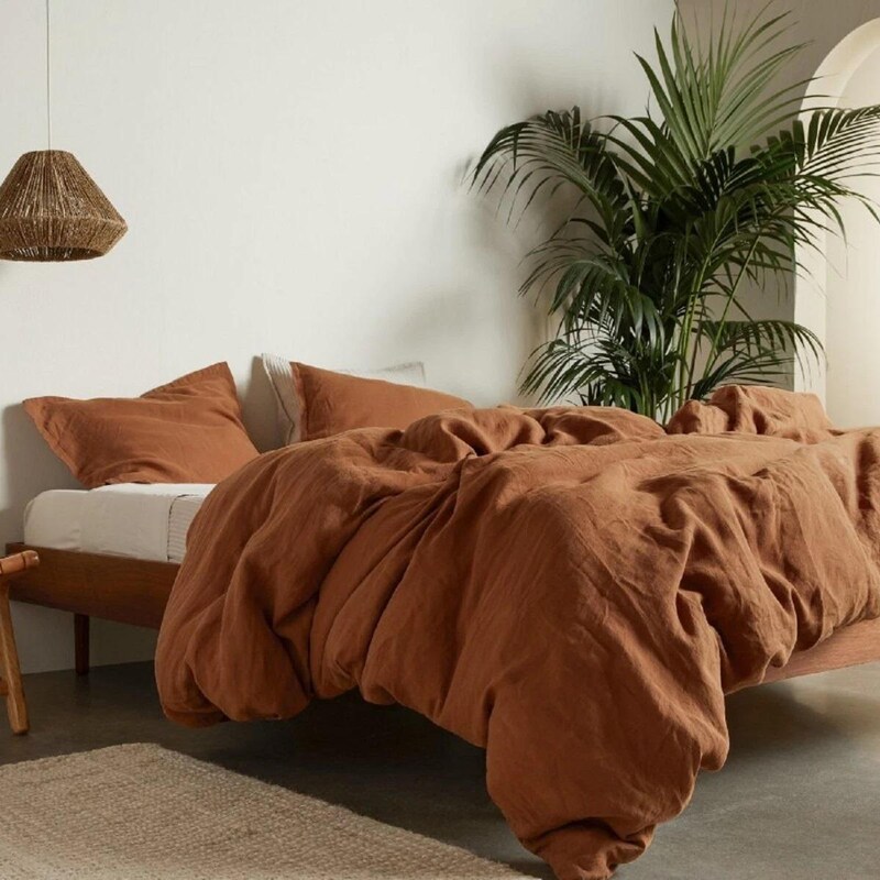 Rust Linen Duvet - Etsy