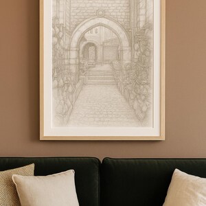 Black and White Pencil Sketch of a Cairo Bazaar Souk Khan El Khalili ...